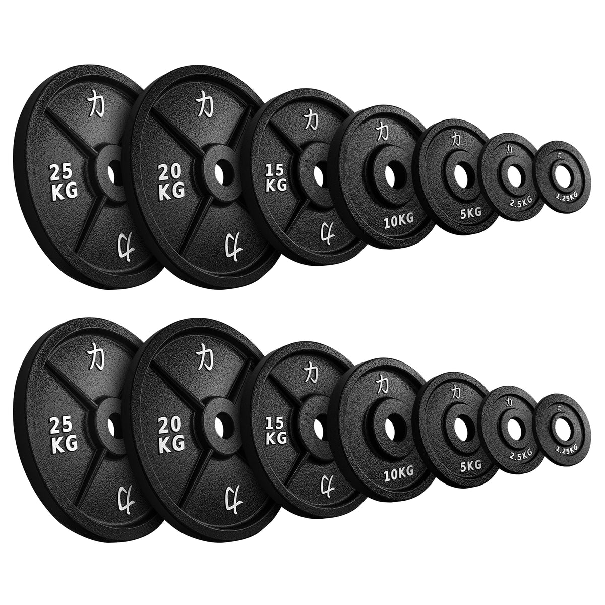157.5KG Set - Riot Cast Iron Plates – Strength Shop